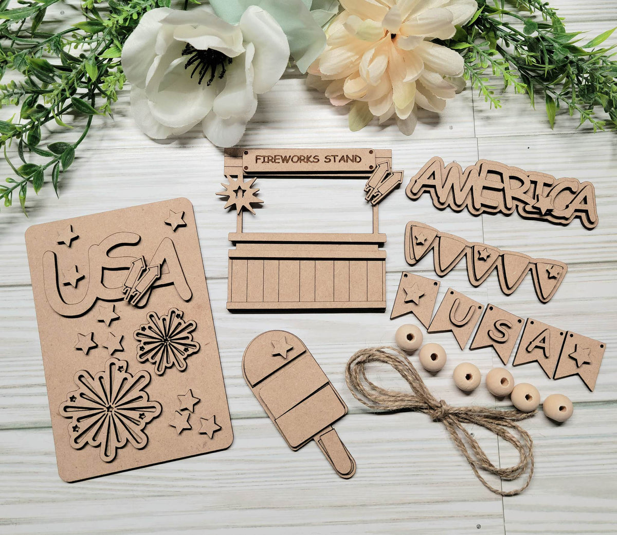 Patriotic Tiered Tray Craft Kit – CraftingShapes