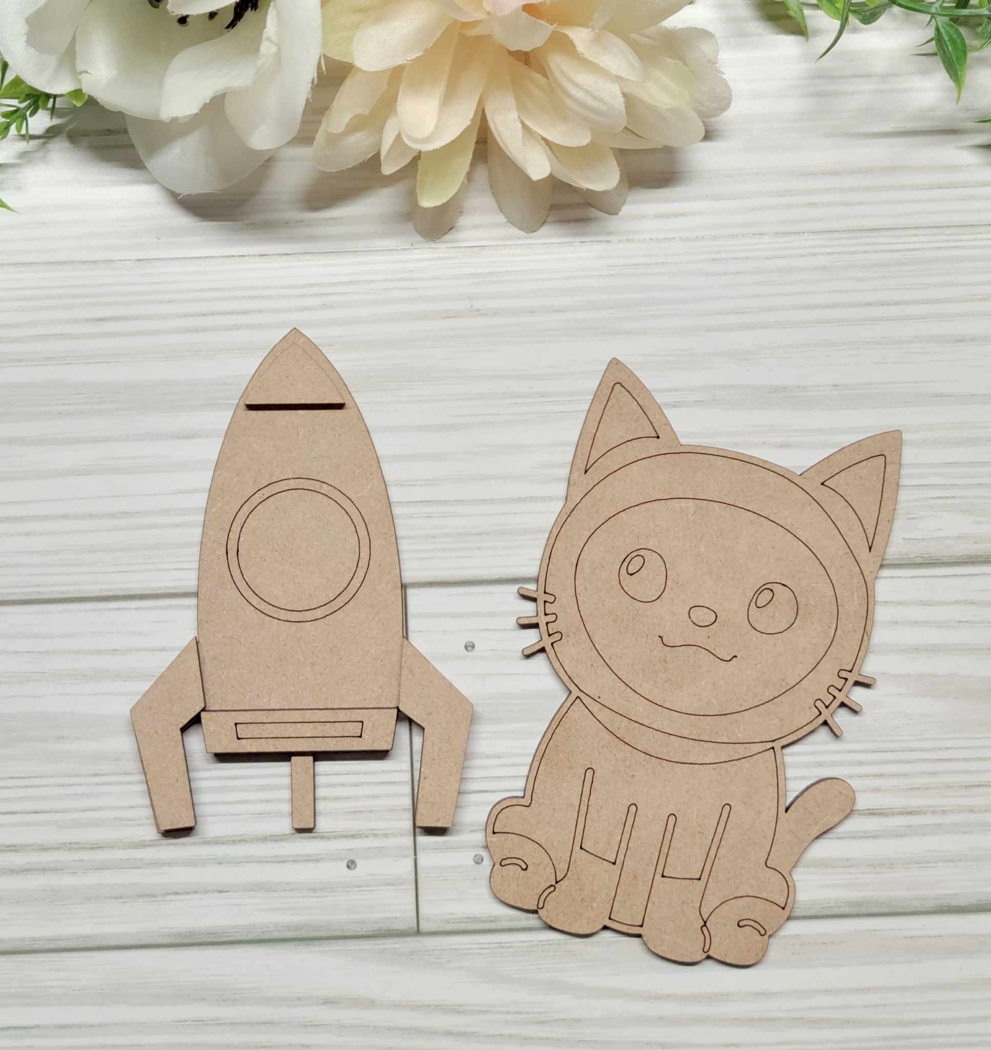 Space Cat & Rocket Ship Craft Kit – CraftingShapes