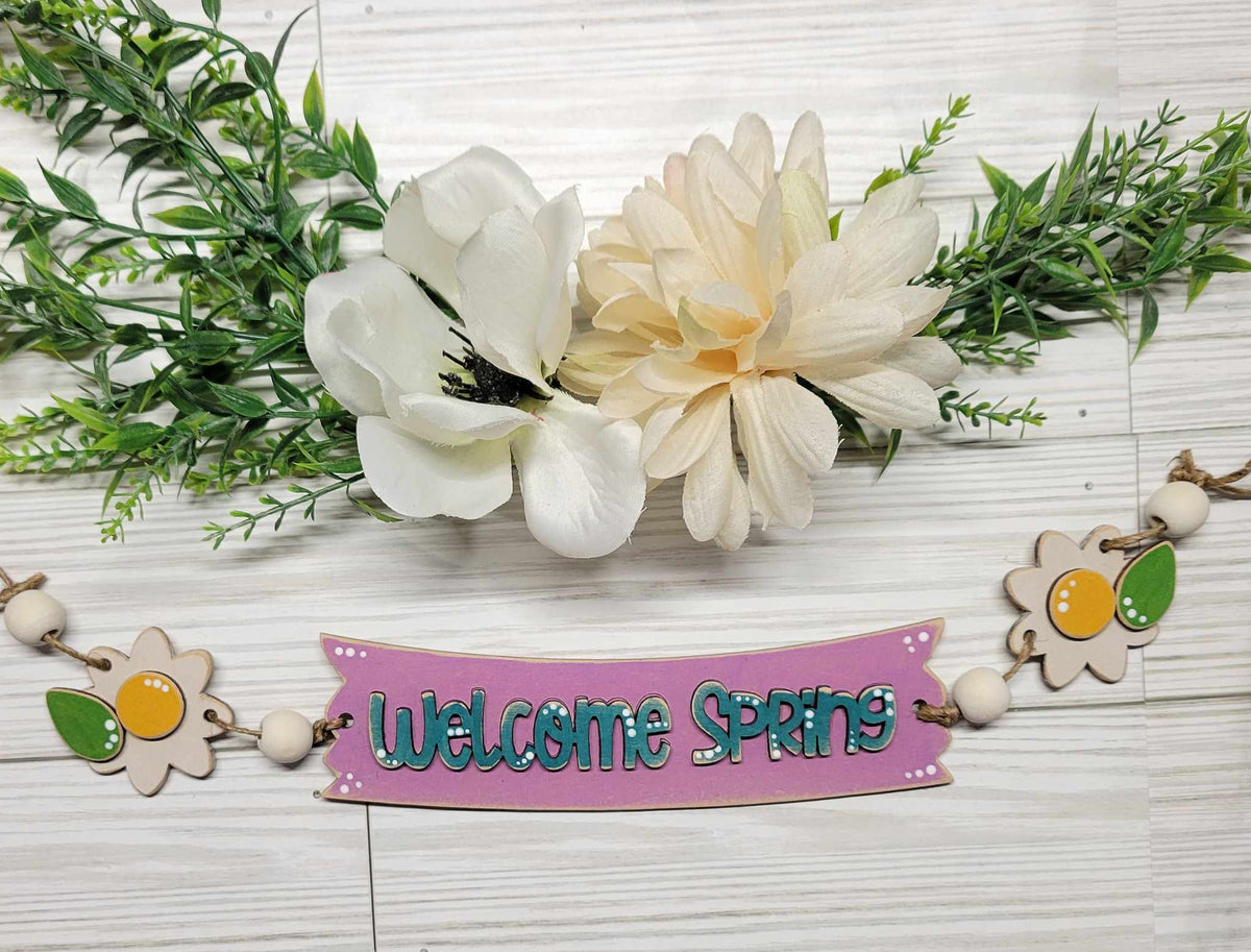 Welcome Spring Banner Craft Kit – CraftingShapes
