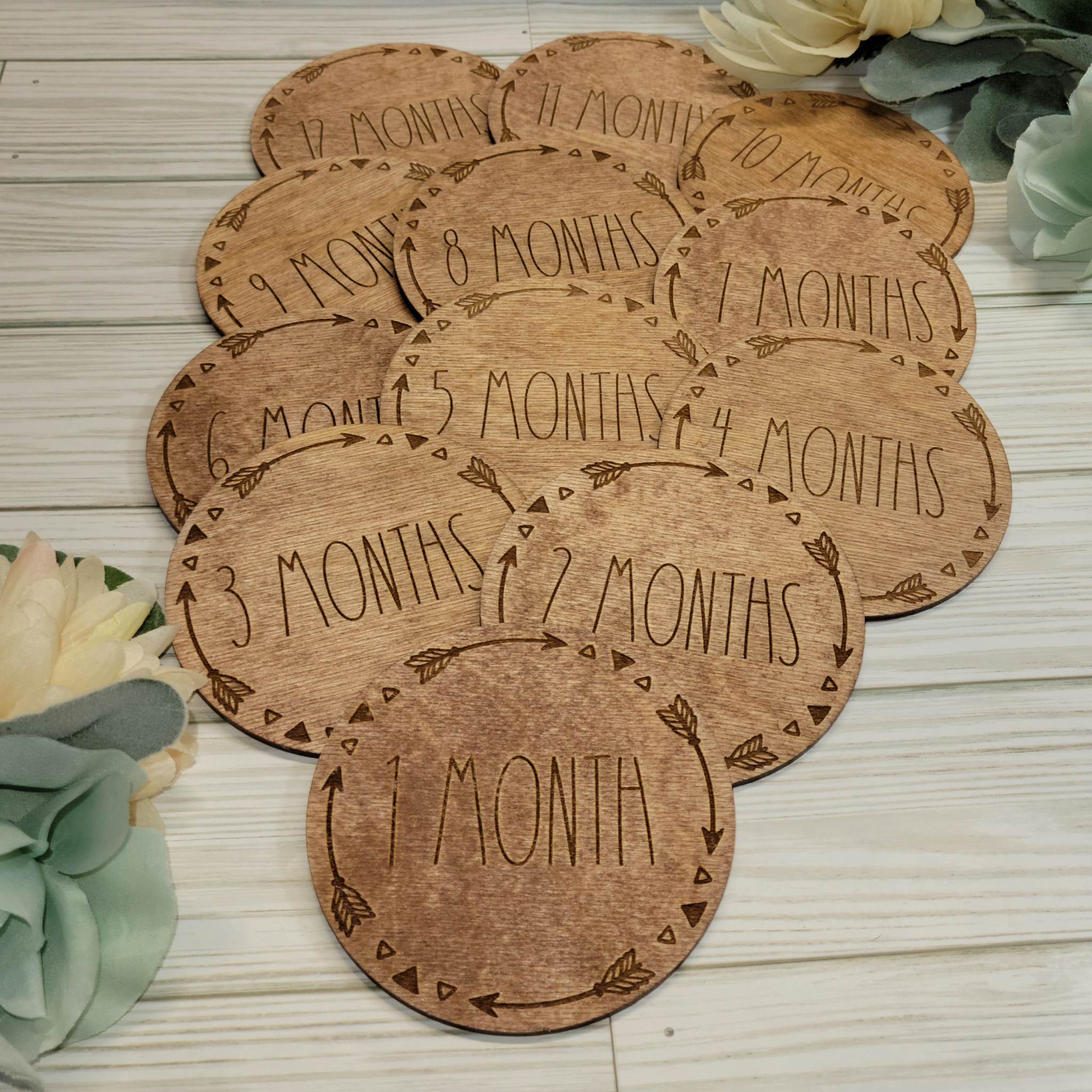 Wooden Milestone Monthly Marker Arrow Set – CraftingShapes