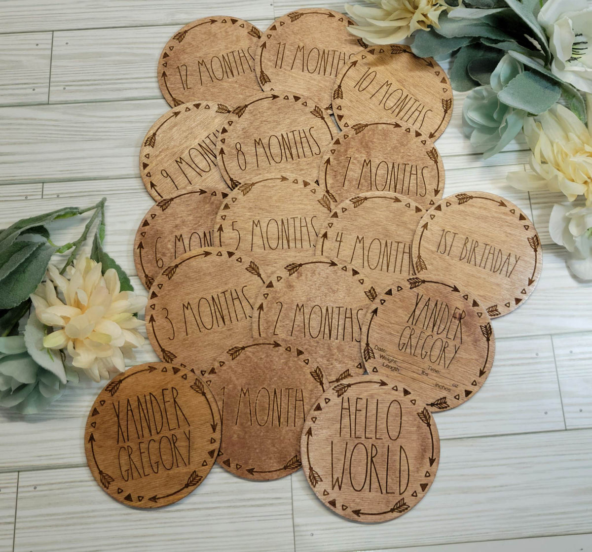 Wooden Milestone Monthly Marker Arrow Set – CraftingShapes