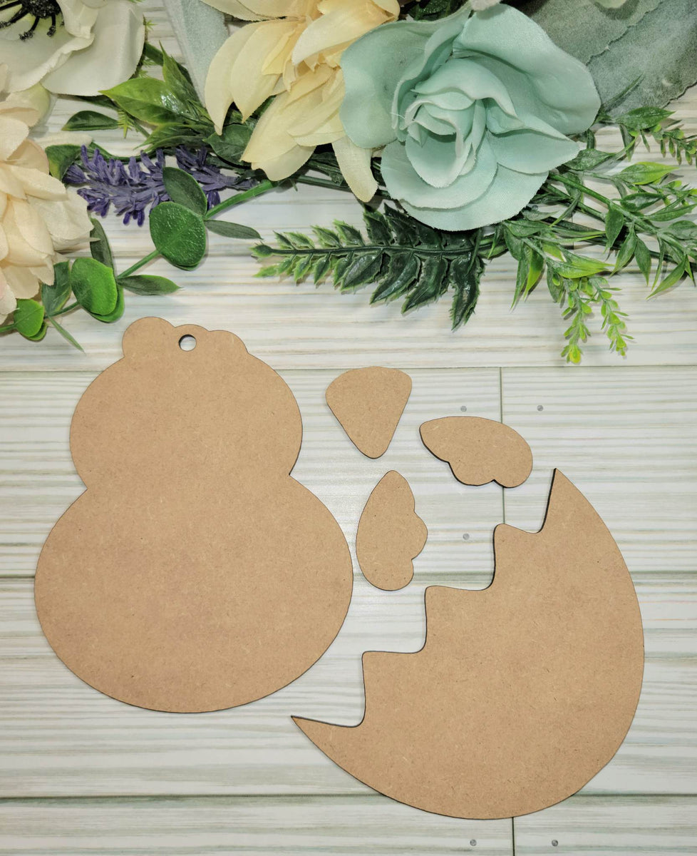 Easter Chick Name Tag and bunny Craft Kit – CraftingShapes