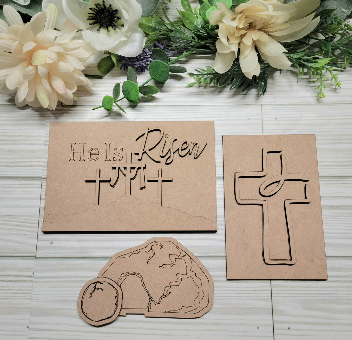 Easter "He Is Risen" Cross and Tomb Craft Kit – CraftingShapes